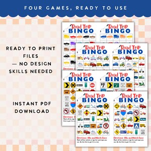 Road Trip Bingo Printable Game for Kids and Adults | Family Car Ride ...