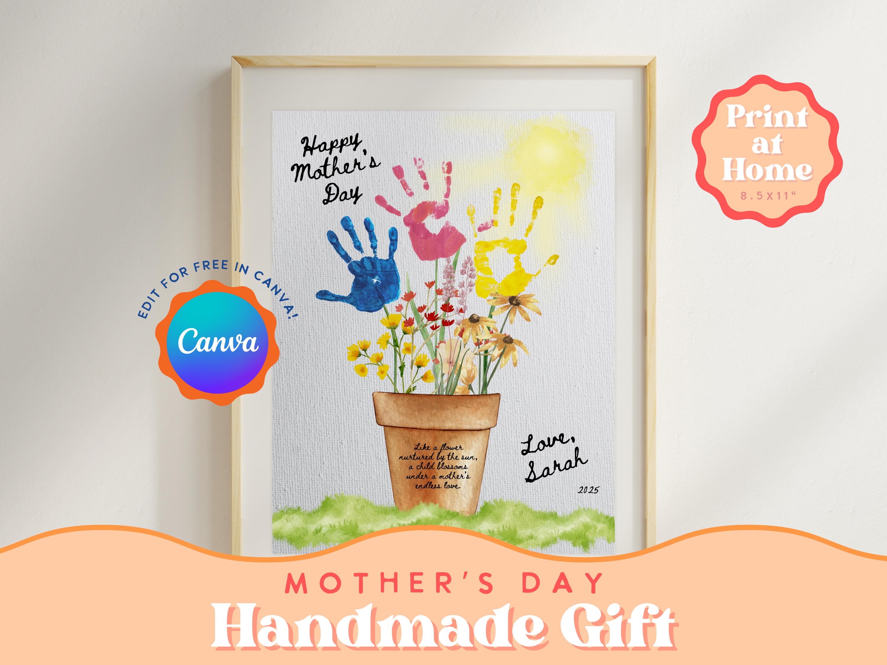 Flower Handprint Art: Mother's Day Keepsake Gift (digital Download) - Etsy