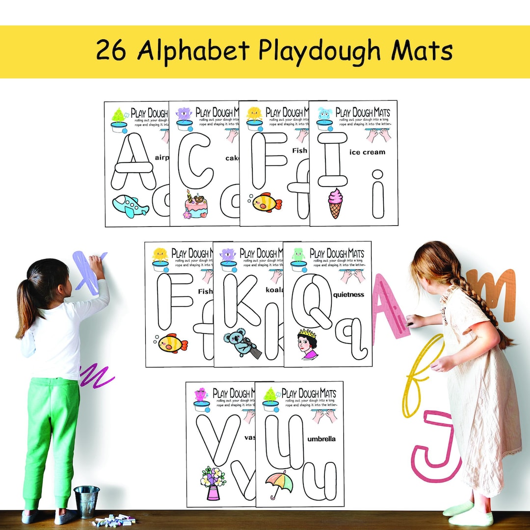 26 Alphabet Playdoh Mats for Preschoolers - Etsy
