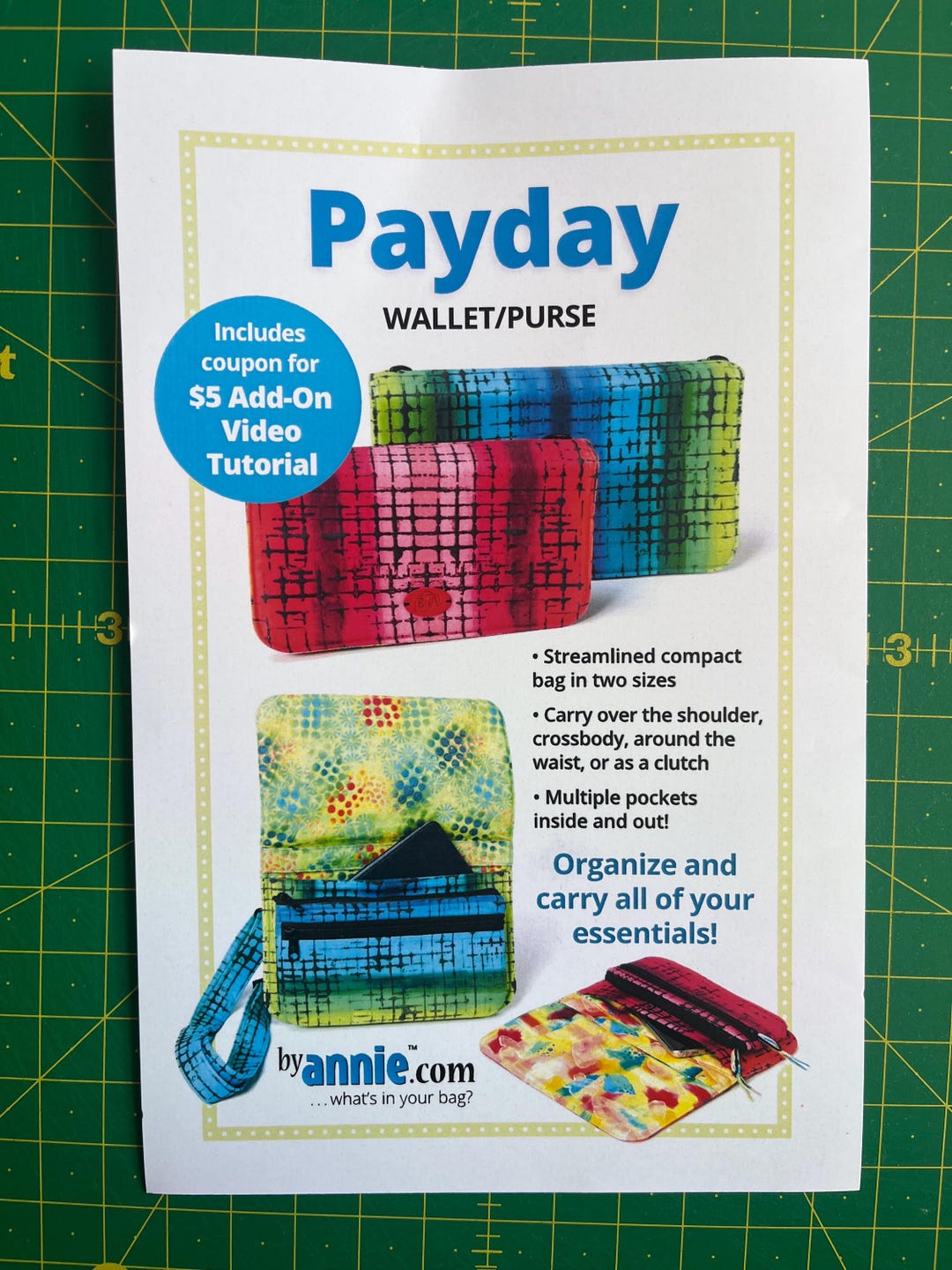 Payday by Annie.com Sewing Bag PATTERN - Etsy