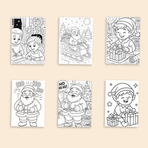Santa’s Workshop Christmas Coloring Pages | Cute Holiday Coloring Book ...