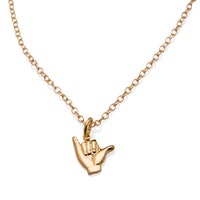 Surf's Up, Shaka Hand Charm on a Beady Chain Necklace, Available in 14k ...