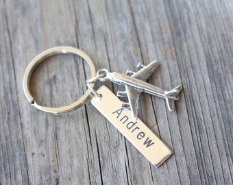 Airplane keychain | Etsy