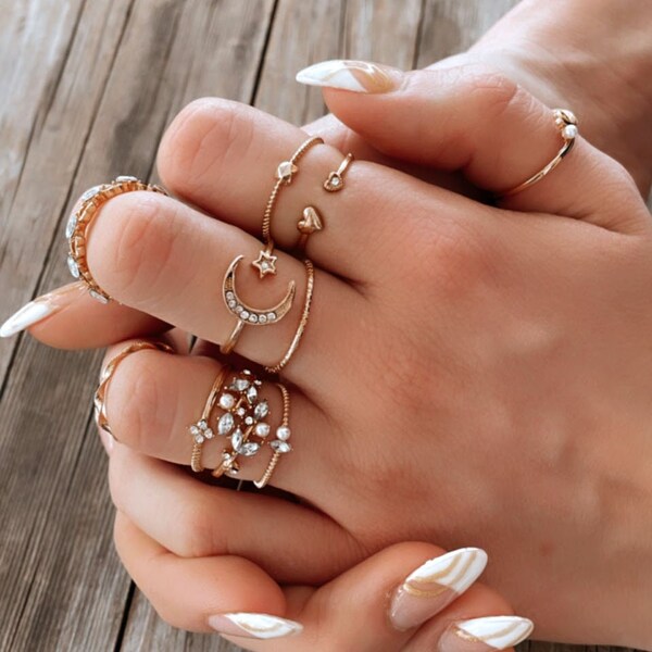 Crystal Knuckle Ring - Etsy