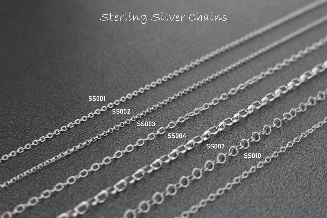 Silver Necklace Cable Chain - Permanent Jewelry Making Supplies - Bulk ...