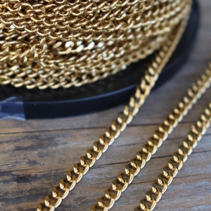 Stainless Steel Flat Chain Non-tarnish - DIY Permanent Jewelry Making ...