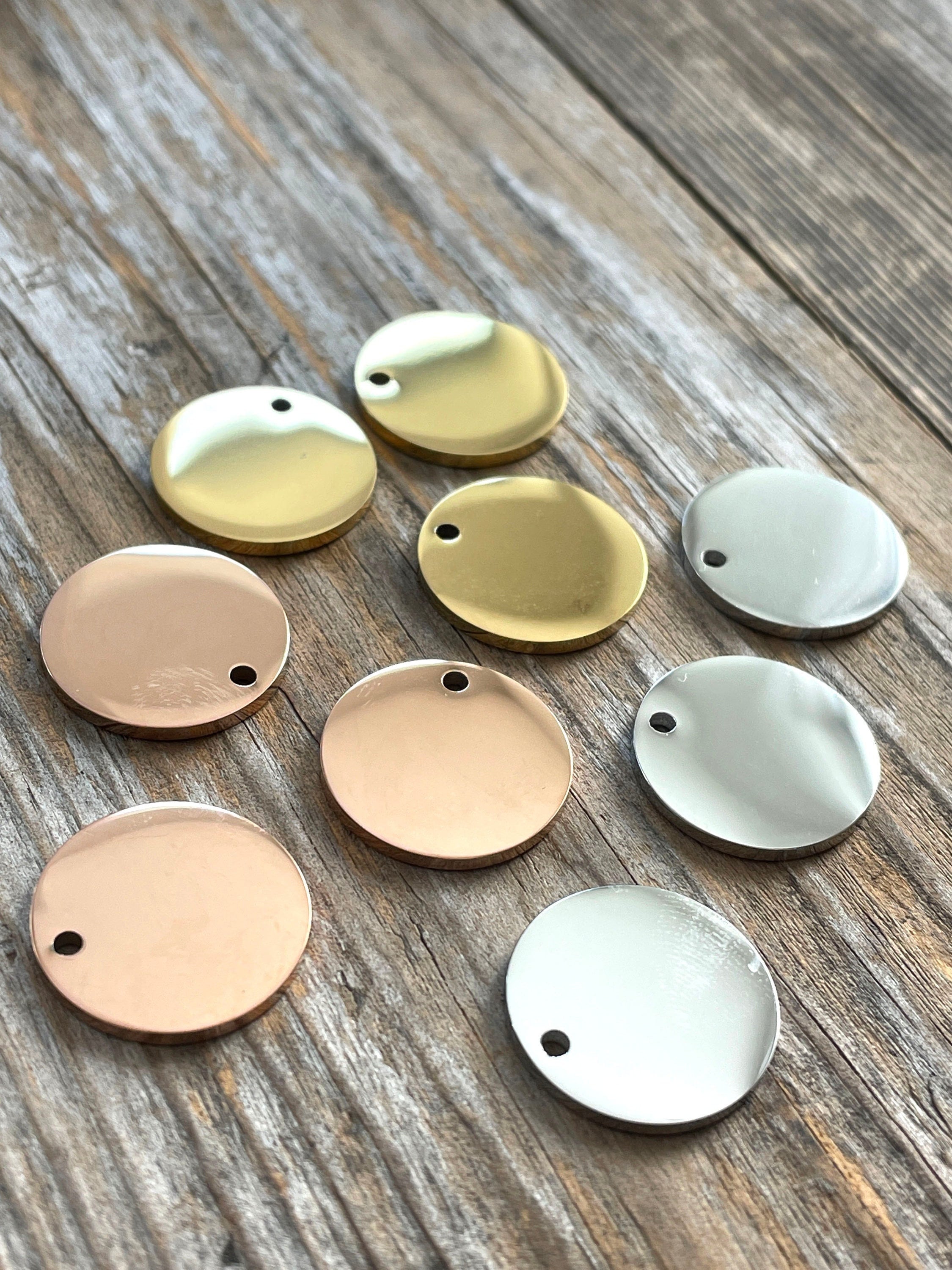 16mm Round Stainless Steel Tags Stamping Engraving Blanks - Etsy
