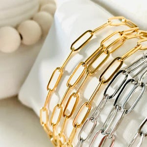 Paperclip Chain No Fade Non-tarnish - Gold Silver Wholesale Bulk Chain ...