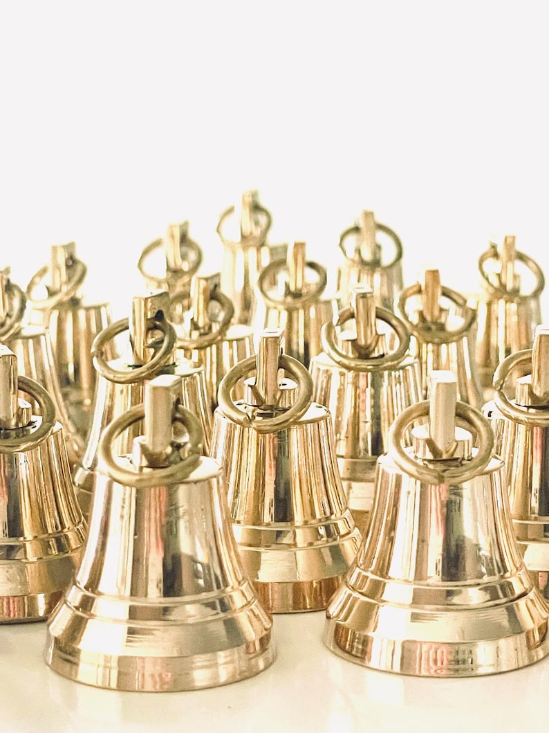 Personalized Brass Wedding Bells, Custom Engraved Bride Groom Names ...