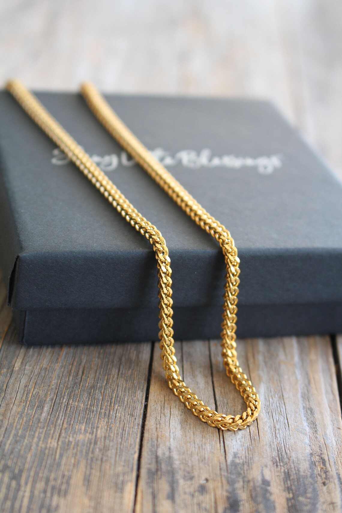 Gold Foxtail Chain Necklace Bali Woven Rope Chain 3 Mm - Etsy