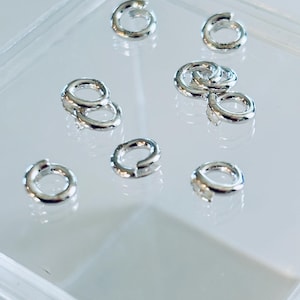 Locking Jump Rings 18k Gold , Rose Gold or Sterling Silver 6mm - No ...