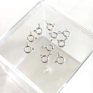 Spring Ring Closures Clasps 925 Sterling Silver - 10 Units 5 Mm - Bulk ...