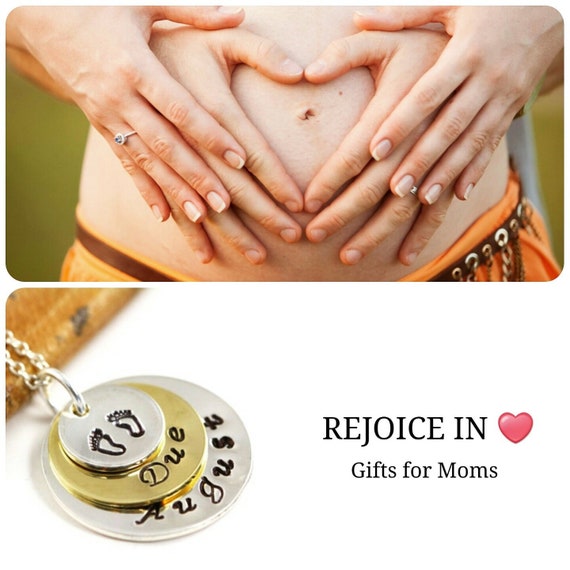 Due Date Necklace Pregnancy Jewelry Gift for Expecting | Etsy