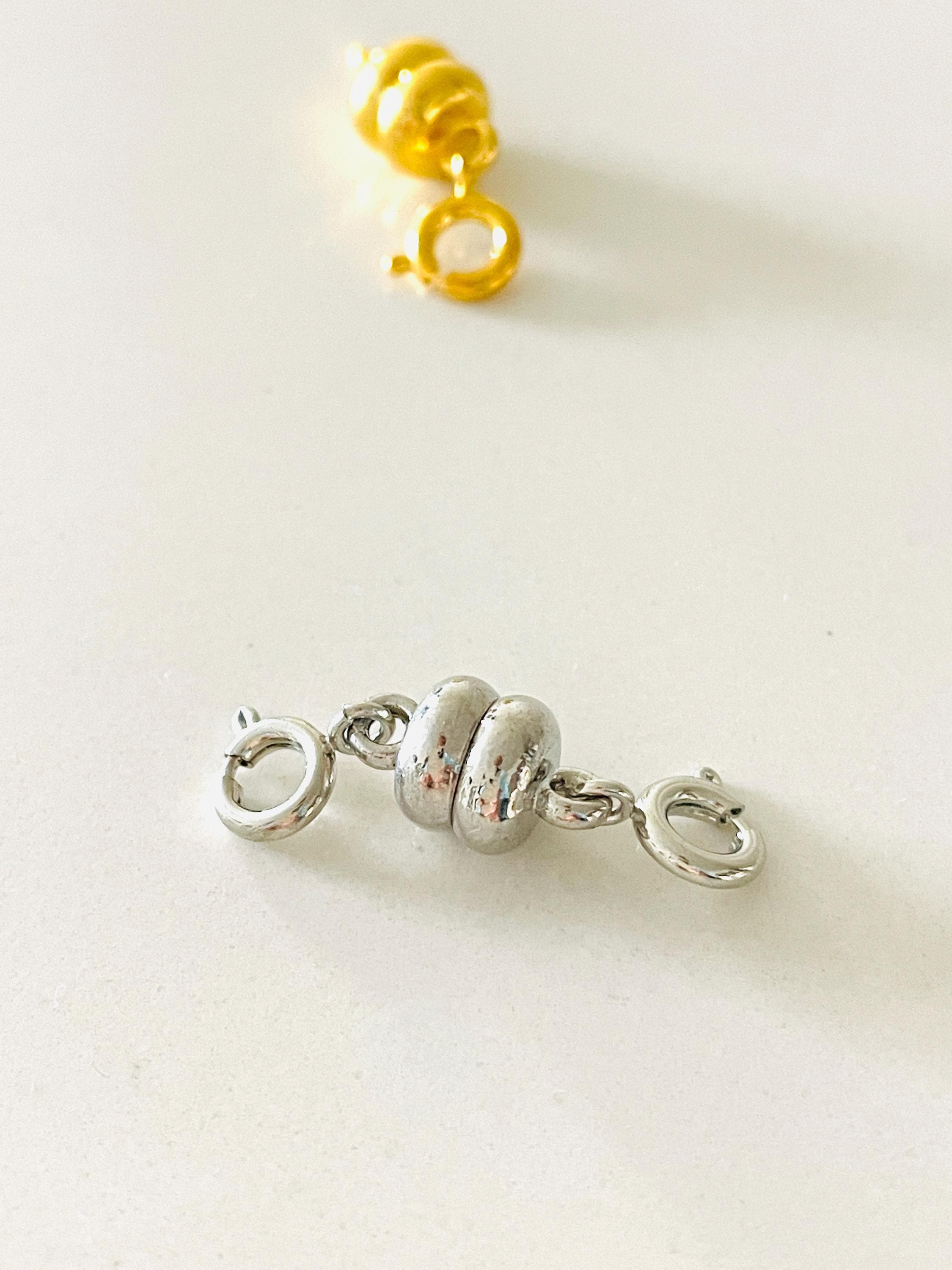 6 Magnet Clasps Various Shapes - Silver Gold Magnetic Clasp Findings ...