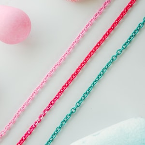 Neon Enamel Chain - Stainless Steel - Permanent Jewelry Chains ...