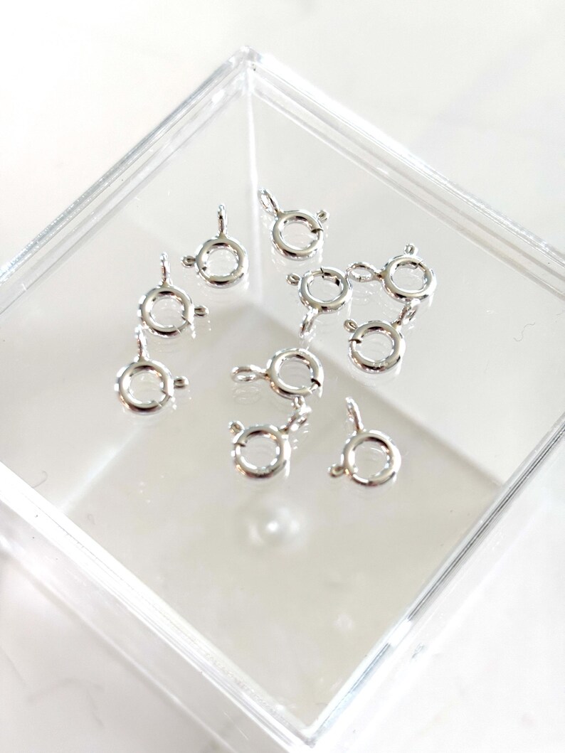 Sterling Silver Spring Ring Clasps 5mm – Bulk Closures (10 Units) - Etsy