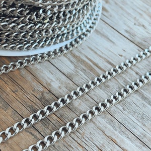 Stainless Steel Flat Chain Non-tarnish - DIY Permanent Jewelry Making ...