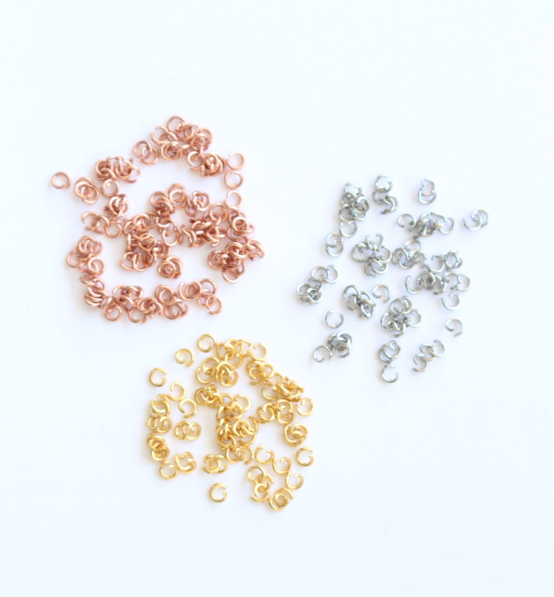 Jump Rings for Permanent Jewelry Making 100 Units Sterling Silver 18k ...