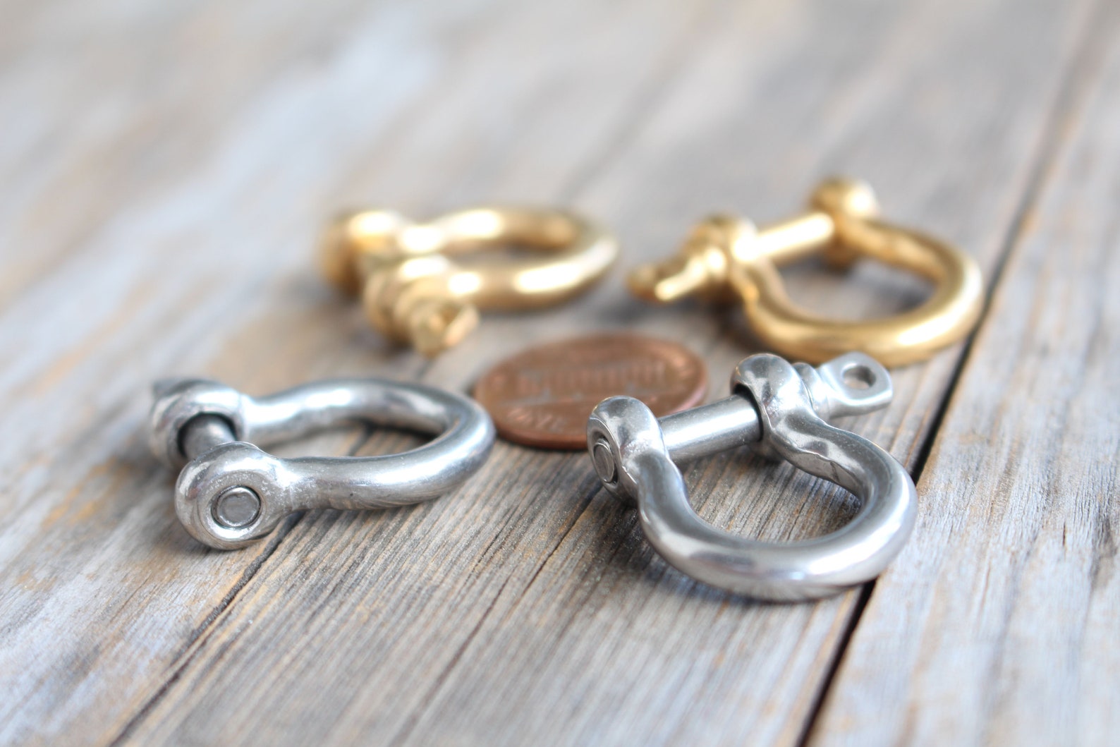 3 Horseshoe Clasps Gold - U Carabiner - Buckle - Stainless Steel ...