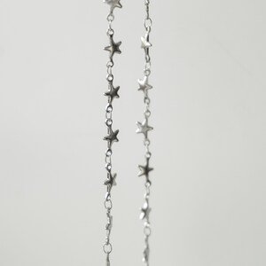 Silver Stainless Steel Star Link Chain - No Fade No Tarnish Waterproof ...
