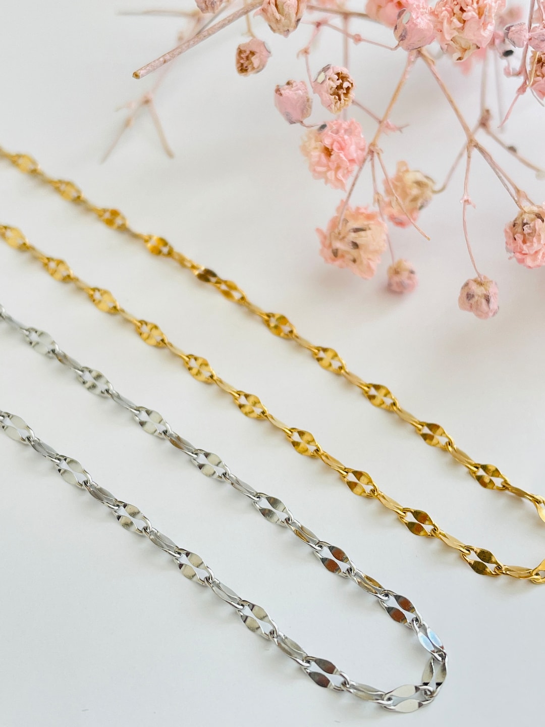 Tarnish Free Gold and Silver Stainless Steel Lip Chains - Permanent ...