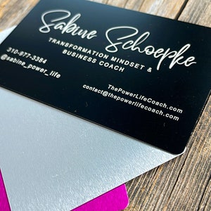 Custom Engraved Metal Business Cards , Personalized Aluminum Corporate ...