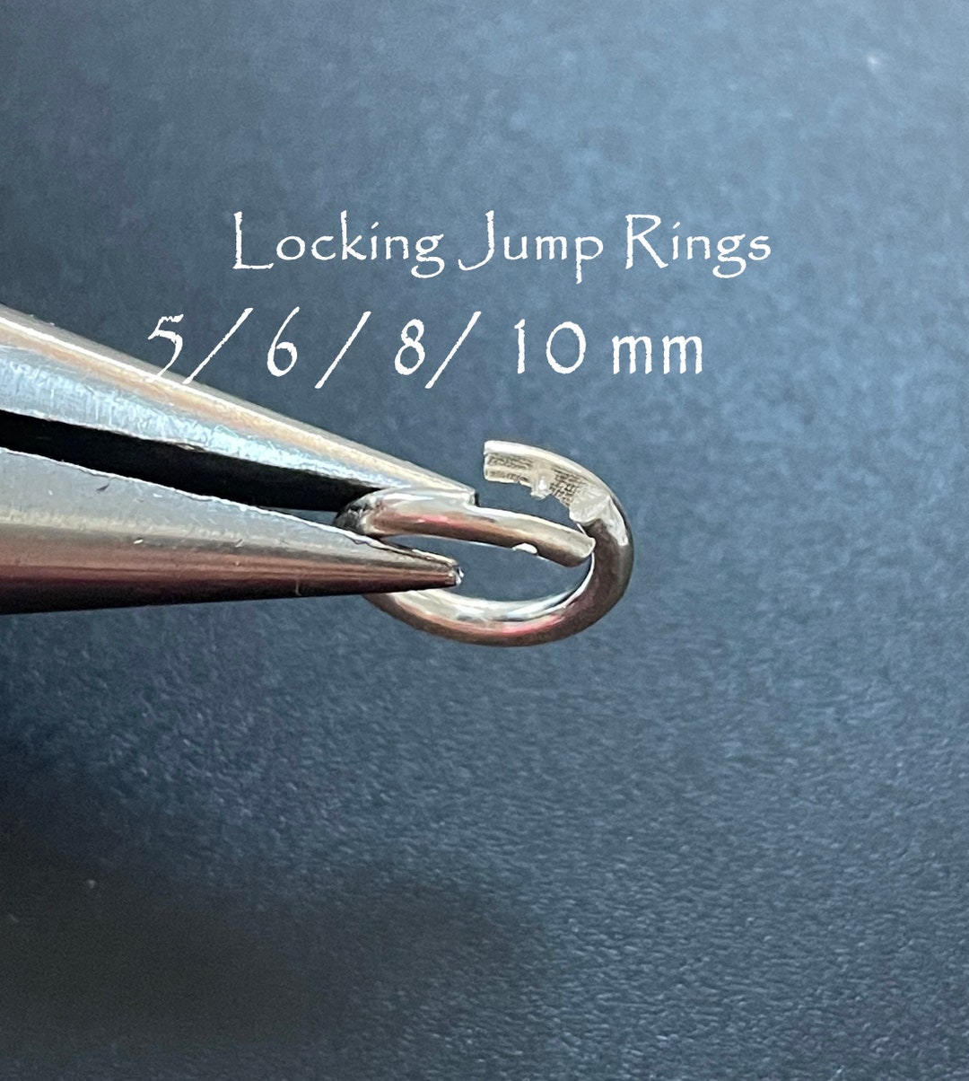 5 Silver Locking Jump Rings 5mm-10mm 925 Sterling Silver No Solder Wholesale Bulk Findings - Etsy