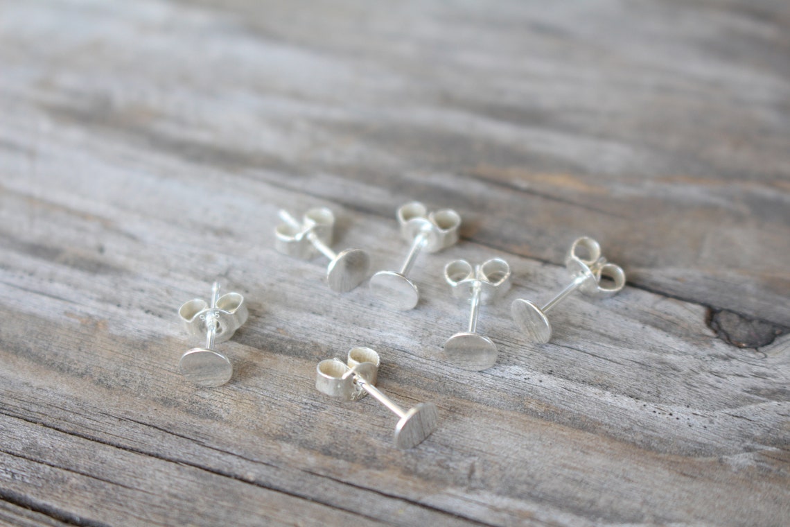10 Pairs 20 Units Earring Posts W/ Round Pad 3mm 4mm | Etsy