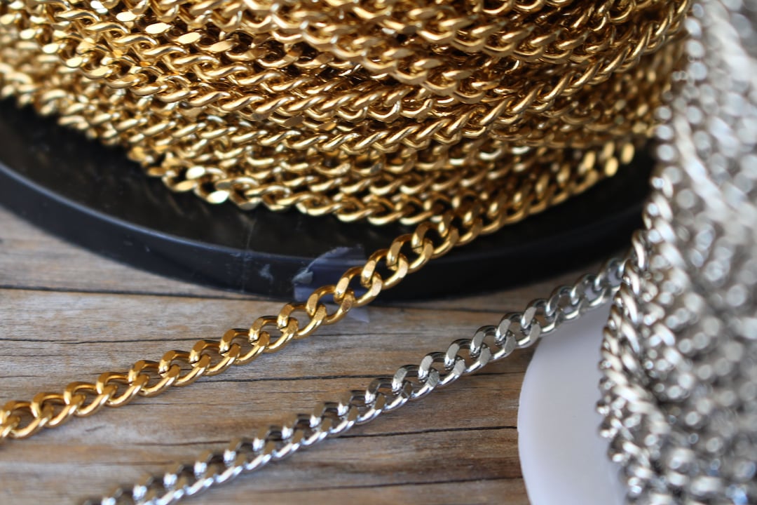 Stainless Steel Flat Chain Non-tarnish - DIY Permanent Jewelry Making ...