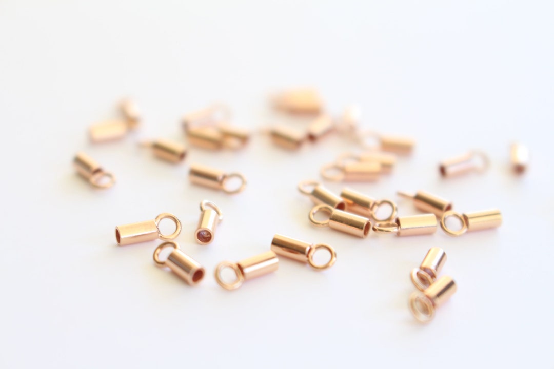 Rose Gold Filled Crimp Tubes 1.5mm With Loop – Jewelry Making Supplies ...