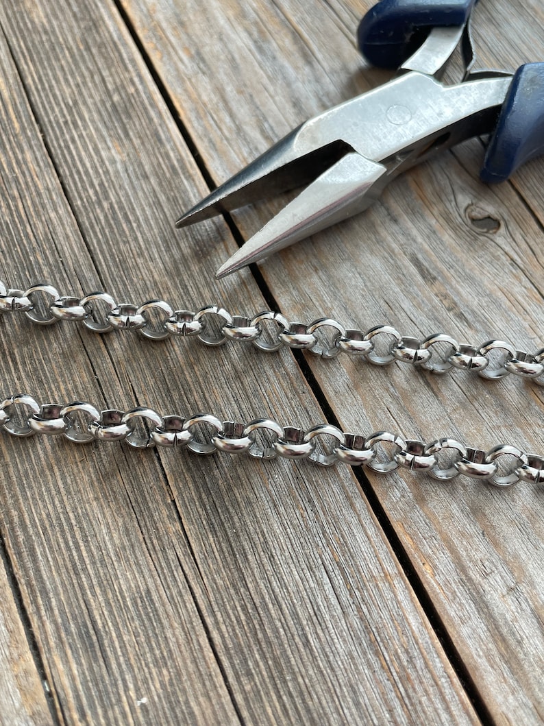 Silver Stainless Steel Chains - Paperclip & Rolo Styles - Etsy UK