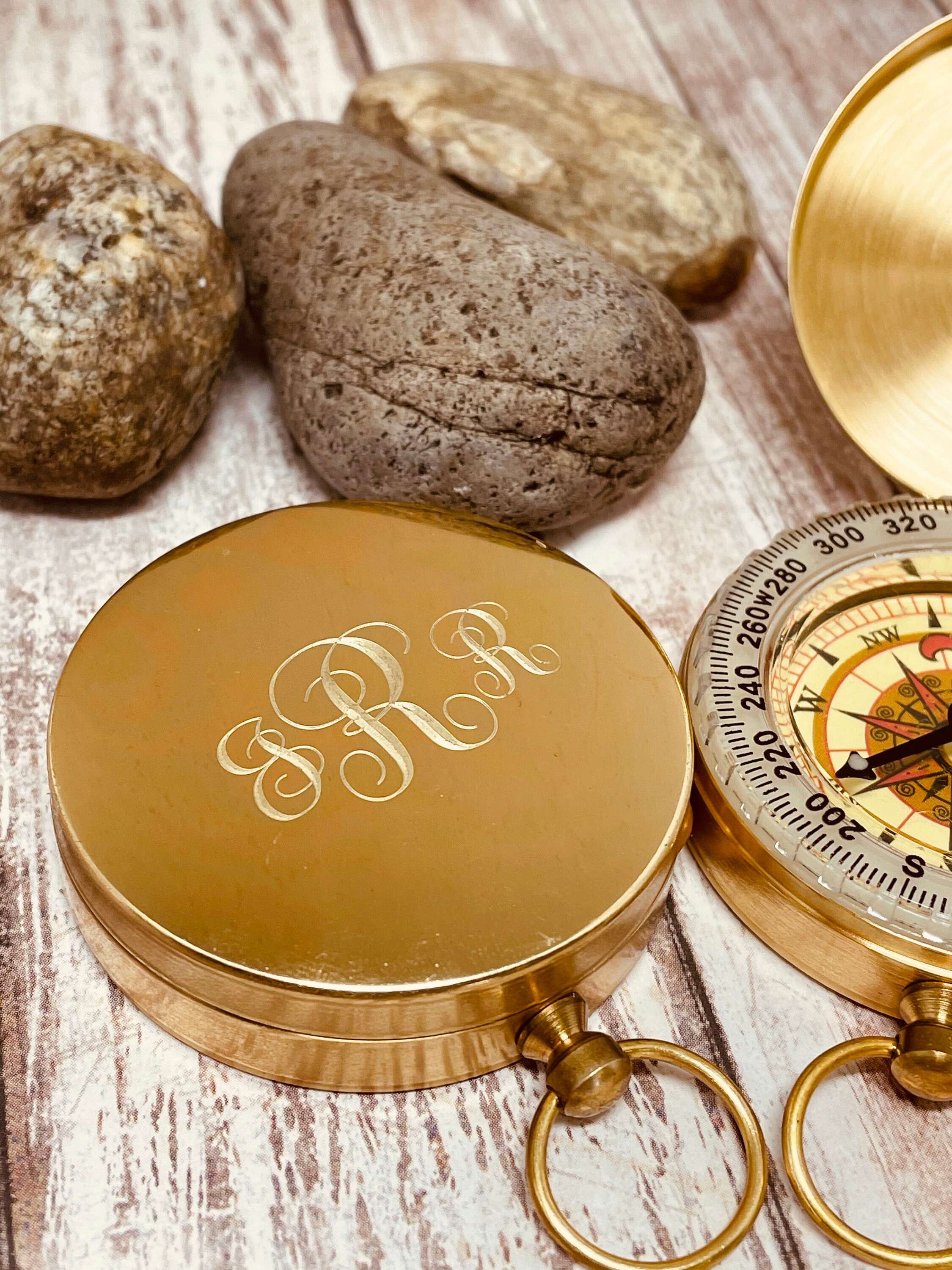 Custom Engraved Compass: Personalized Graduation, Wedding, Baptism, and ...