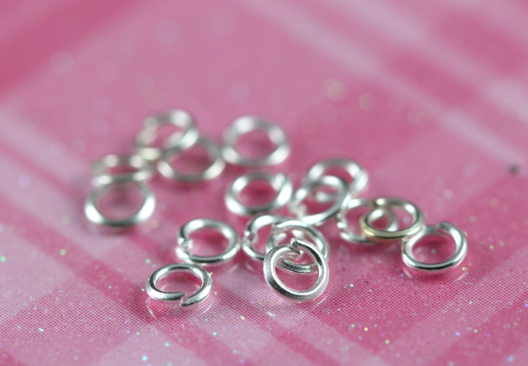 4mm Sterling Silver Open Jump Rings 20 Gauge, 100 Pcs Bulk Jumprings ...