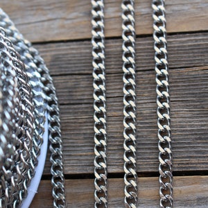 Stainless Steel Flat Chain Non-tarnish - DIY Permanent Jewelry Making ...