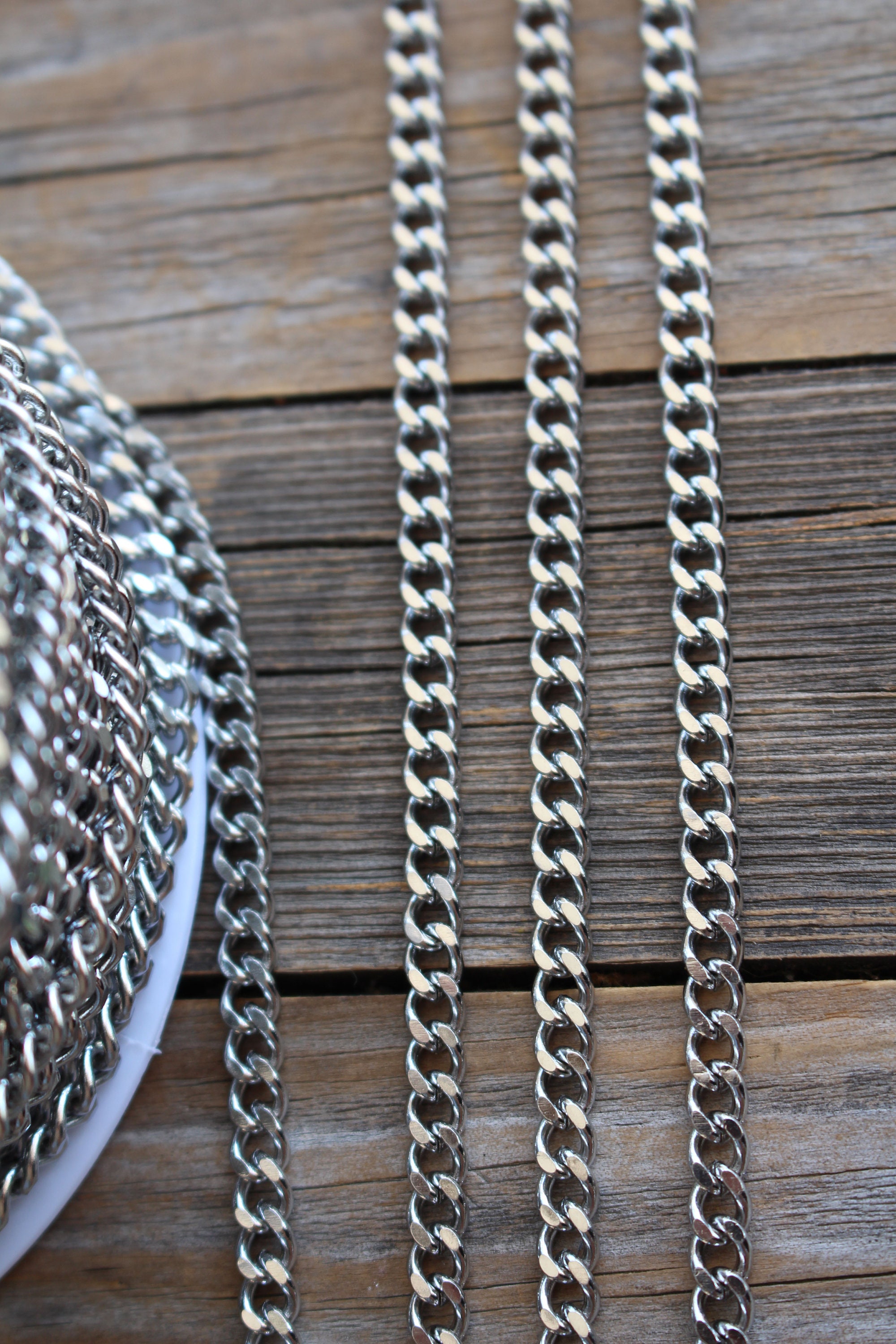 Stainless Steel Flat Chain Non-tarnish Gold Silver Chains - Etsy