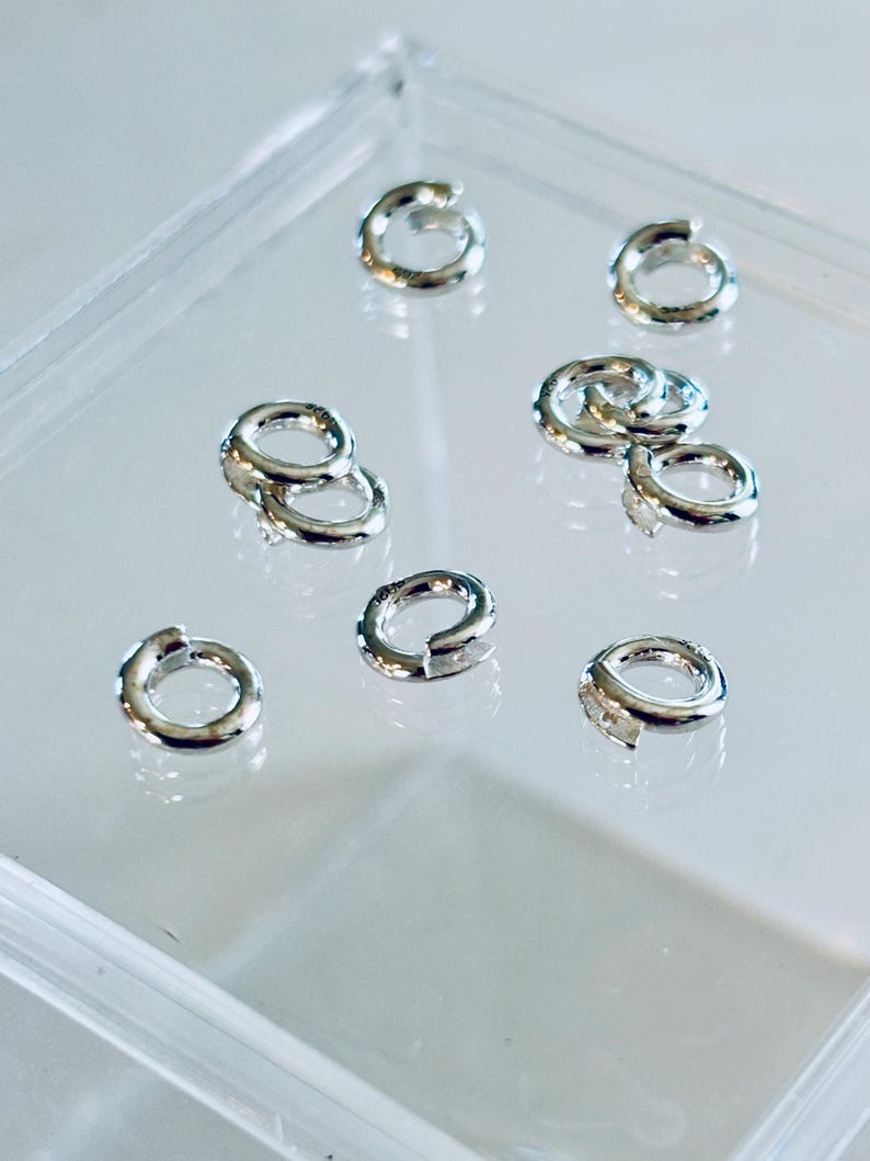 Locking Jump Rings 18k Gold , Rose Gold or Sterling Silver 6mm - No ...