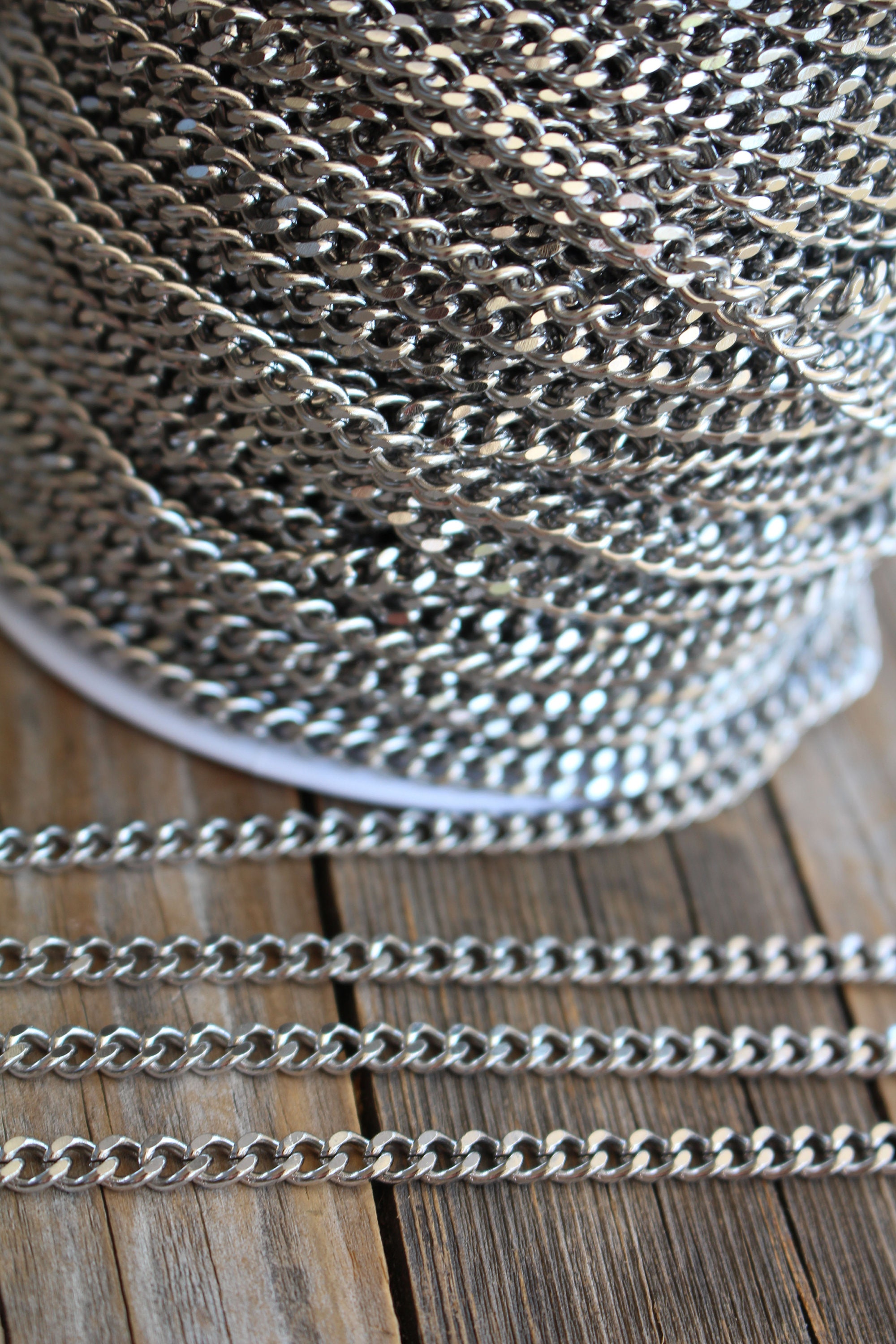Stainless Steel Flat Chain Non-tarnish Gold Silver Chains - Etsy