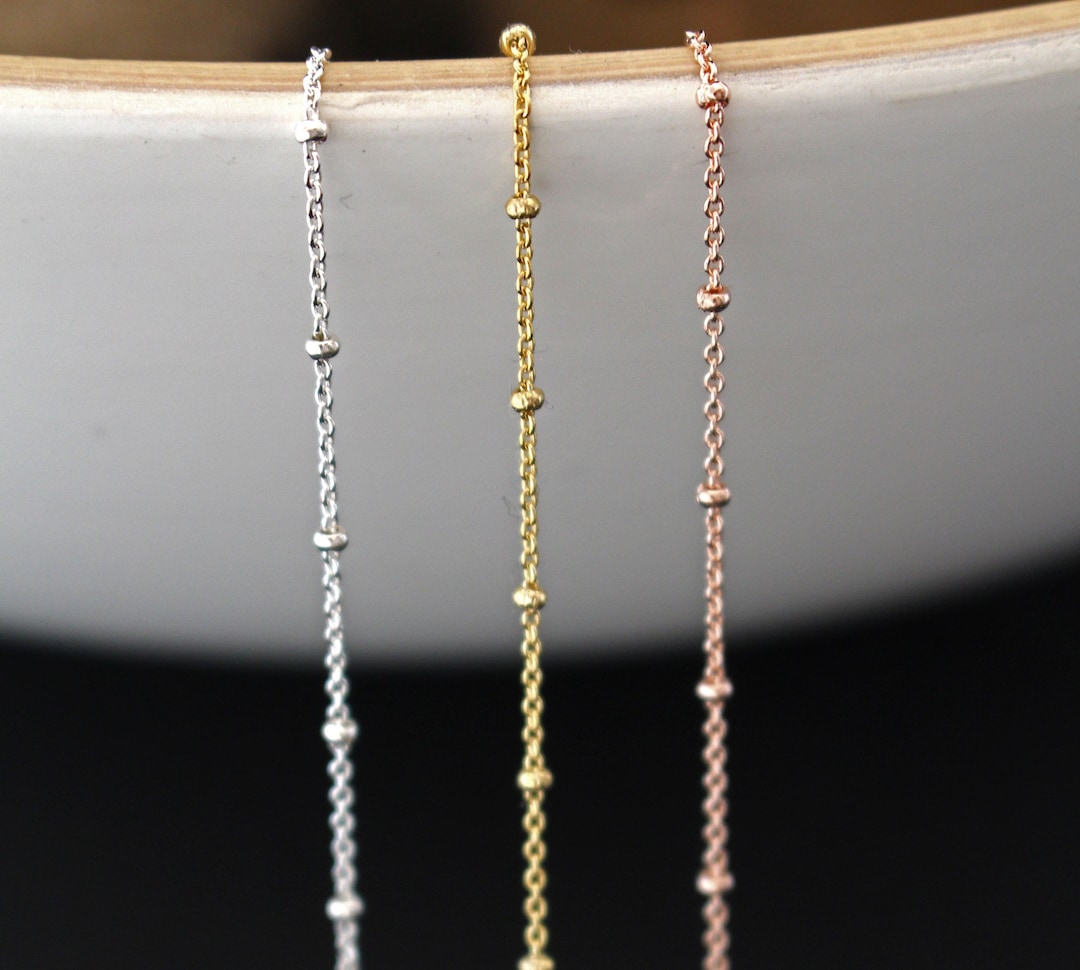 Satellite Chains Silver, 18k Gold and Rose Gold Finished for Permanent ...