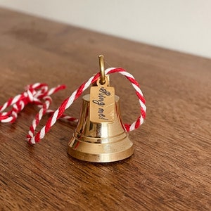 Custom Engraved Brass Jingle Bell Gift Ornament for Christmas ...