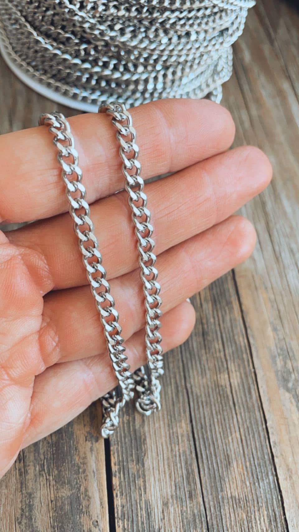 Stainless Steel Flat Chain Non-tarnish Gold Silver Chains - Etsy