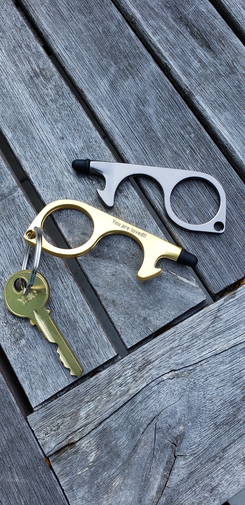 No Touch Door Opener Keychain Custom Engraved No Touch Tool - Etsy