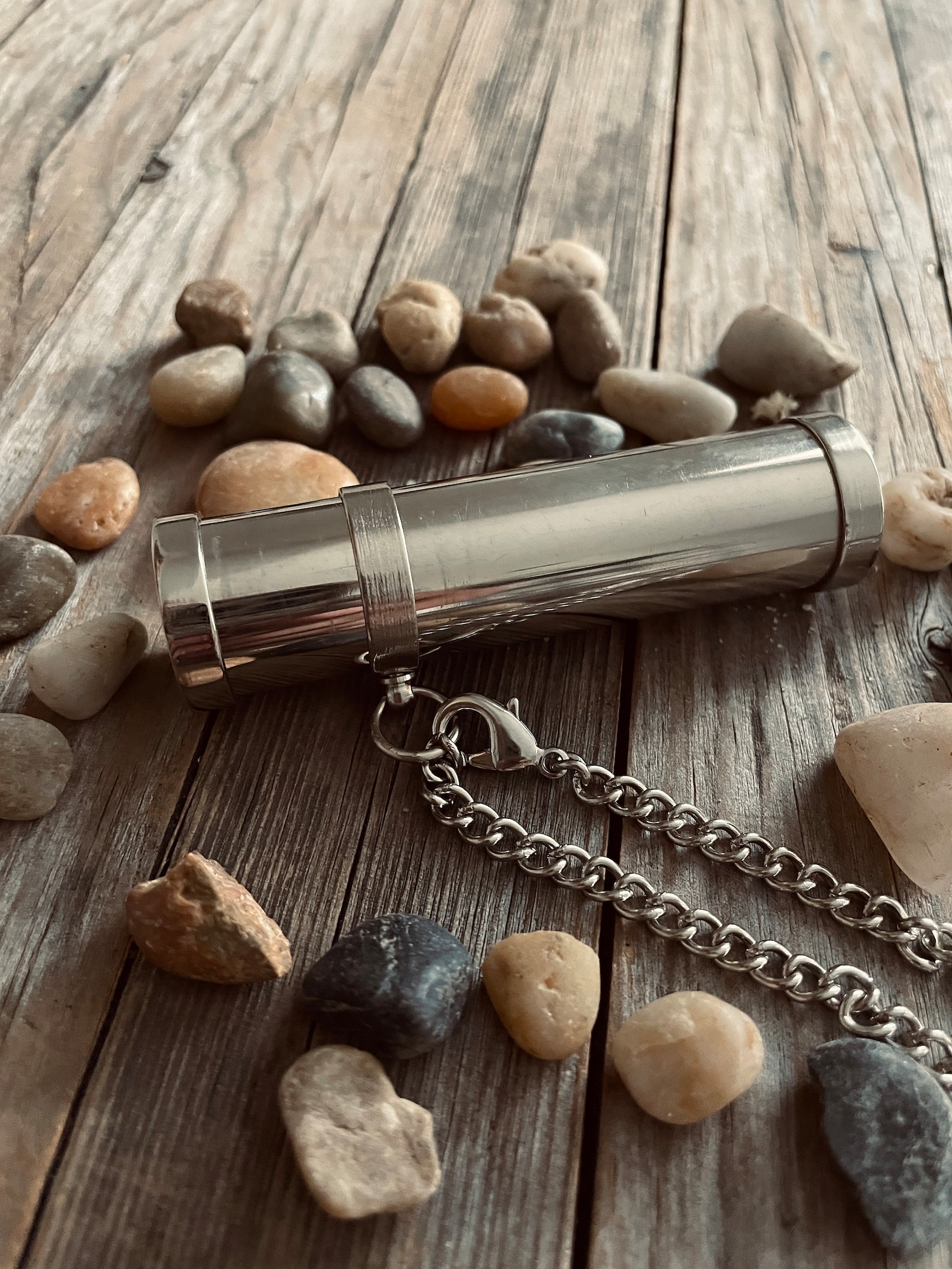 Custom Engraved Mini Teleidoscope Kaleidoscope Necklace Gold Silver ...