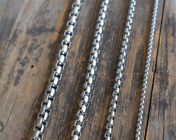 Waterproof Silver Rope Style Chain Necklace for Men Men's Stainless ...