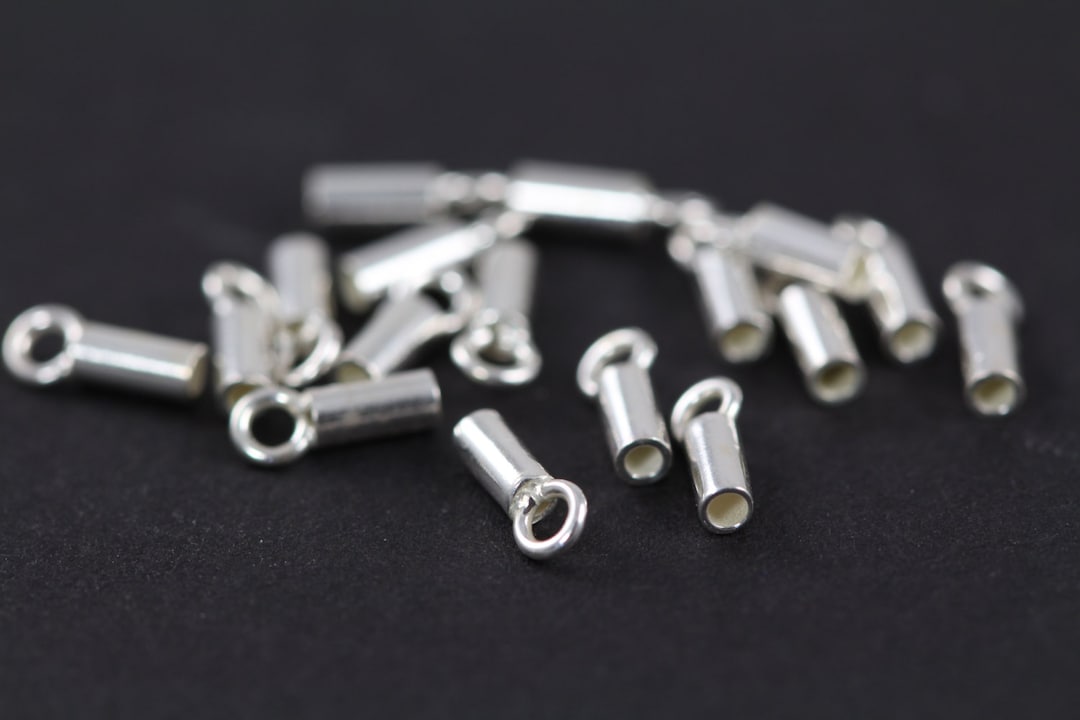 Crimp Tube - Crimps With Loop in 925 Sterling Silver for up to 1.5mm ...