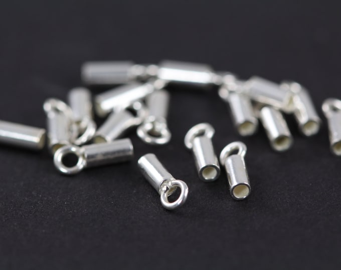 Gunmetal Cord Ends 144 Gun Metal Cord Crimps 7mm Fold Over Cord Crimp ...