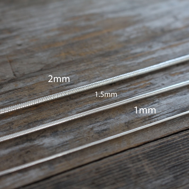 Silver Snake Chains 24 2mm - Etsy