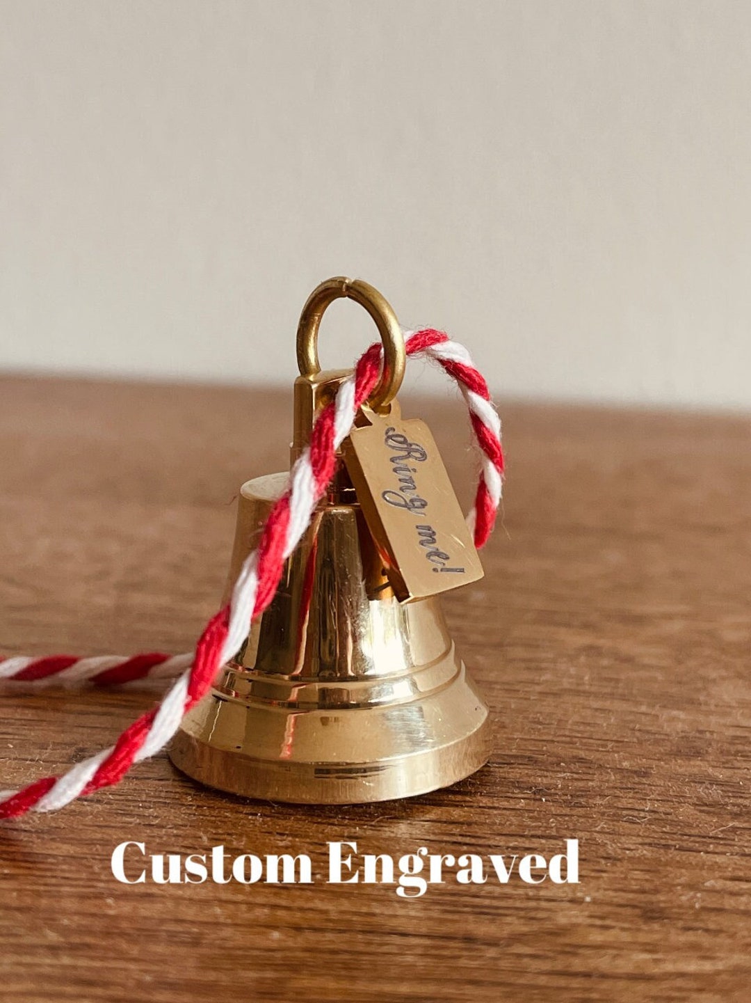 Custom Engraved Brass Jingle Bell Gift Ornament for Christmas ...
