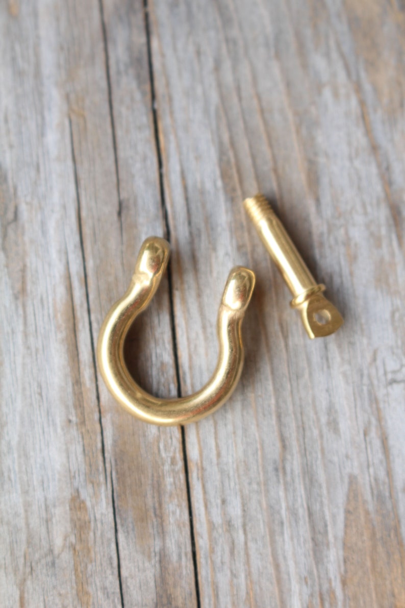3 Horseshoe Clasps Gold - U Carabiner - Buckle - Stainless Steel ...
