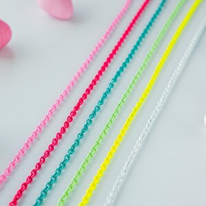 Neon Enamel Chain - Stainless Steel - Permanent Jewelry Chains ...