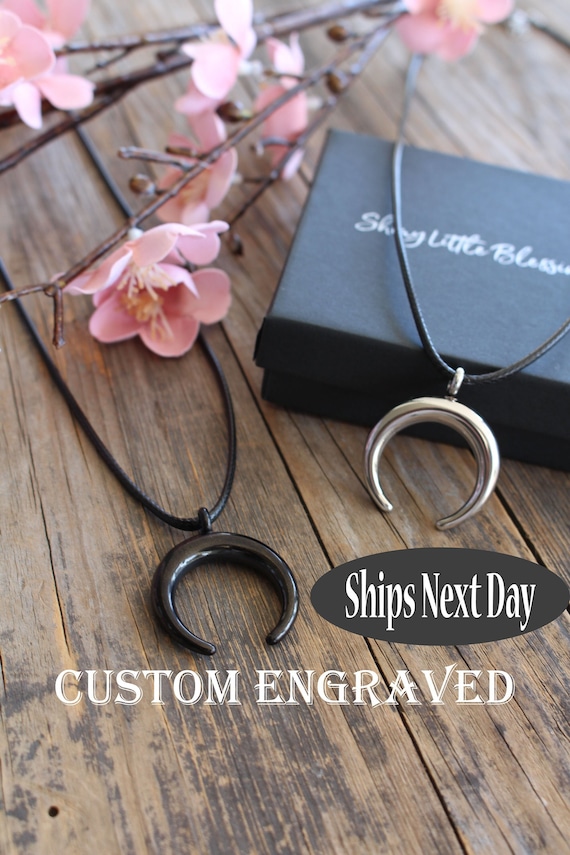 Crescent moon urn necklace store